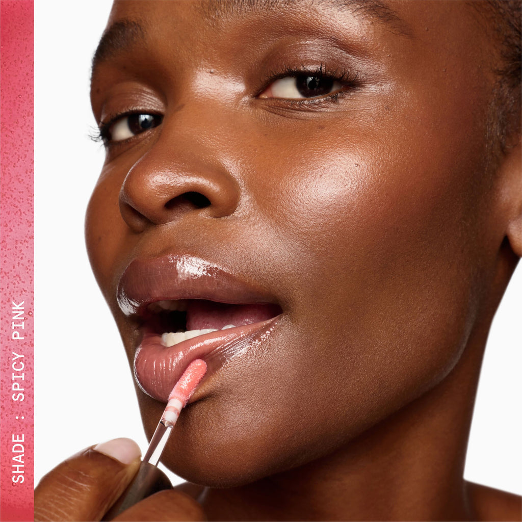Wondergloss Collagen Lip Oil + in Spicy Pink | BEAUTY PIE US