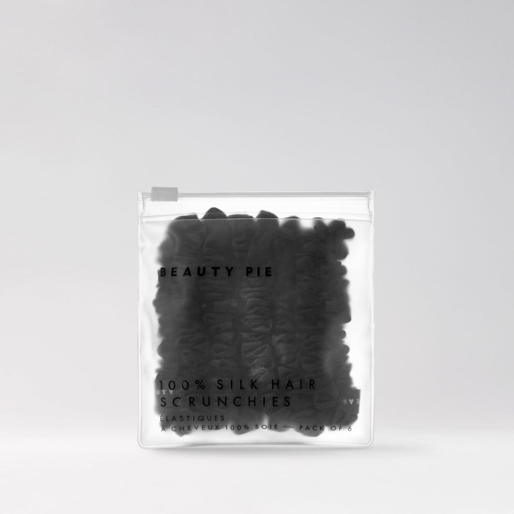 Silk Hair Scrunchies in Jet Black | BEAUTY PIE